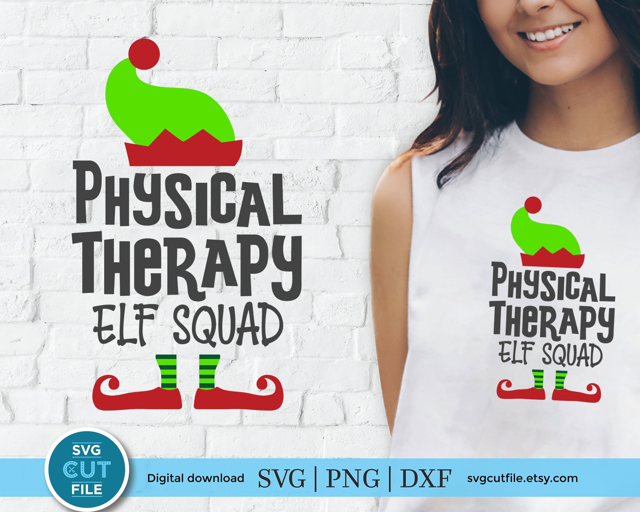 Christmas Physical Therapy Svg, Physical Therapist Elf Svg, Physical ...