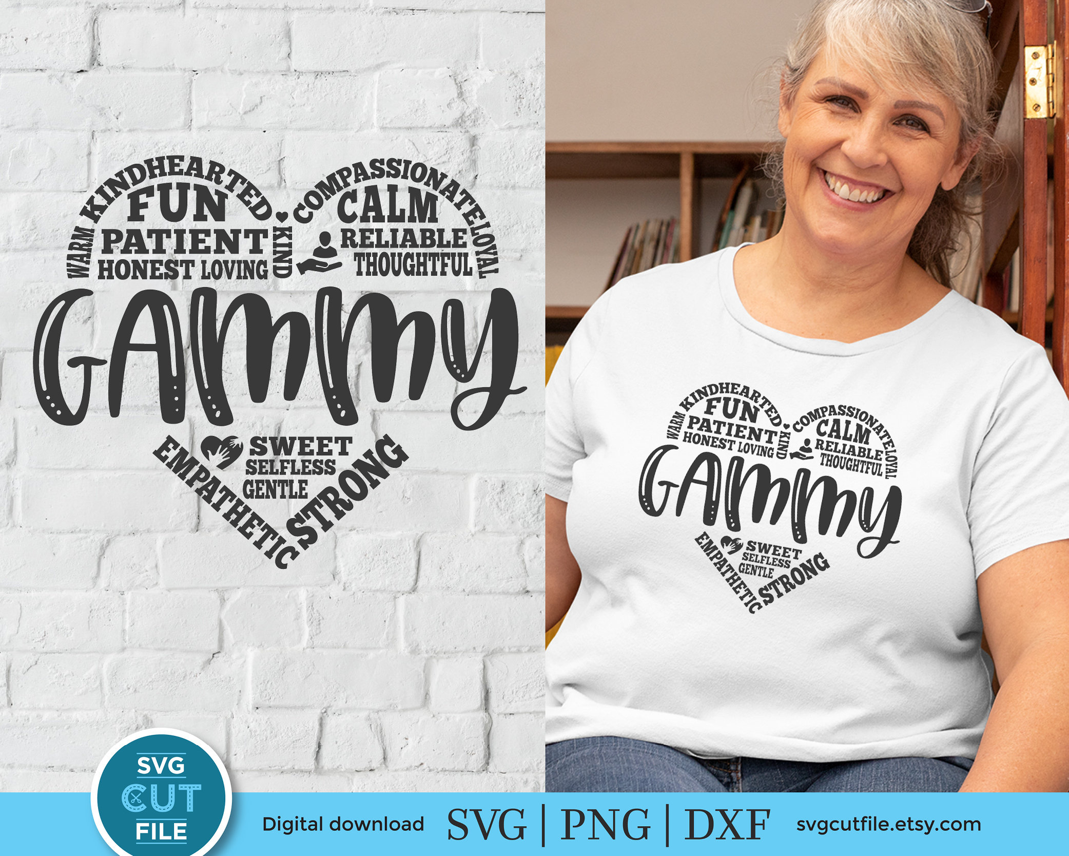 Gammy Svg, Gammy Heart Svg, Grandma Gammy Svg, Cute Gammy Gift, Mother ...
