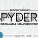 Installable Uppercase Halloween Spyder OTF Font Letters - Etsy
