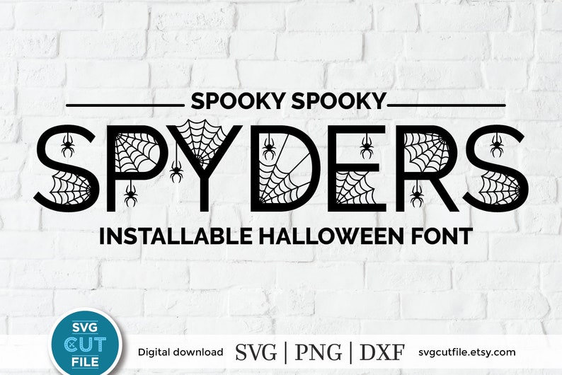 Installable Uppercase Halloween Spyder OTF Font Letters Alphabet, Party ...