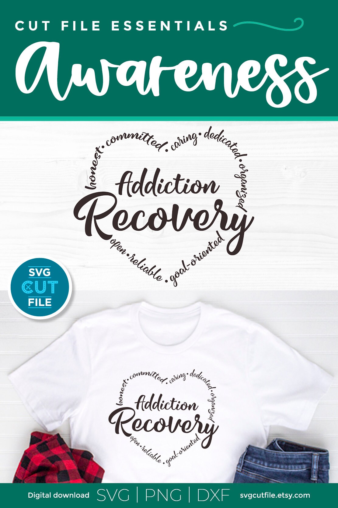 Addiction recovery svg sober svg clean svg Substance Abuse | Etsy