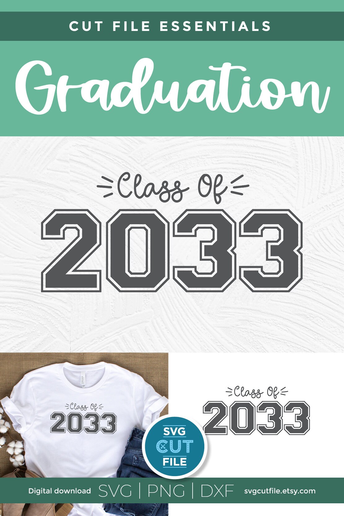 Class of 2033 Svg, Senior 2033 Svg, Graduating Class, Prek Svg ...