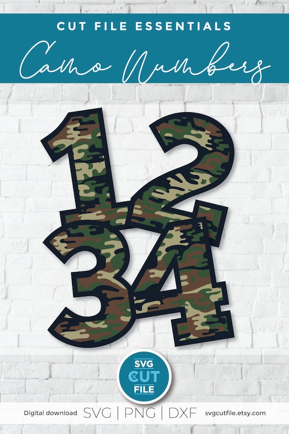 Camoflauge Svg Camouflage Svg Number Svg Numbers Svg Camo | Etsy UK