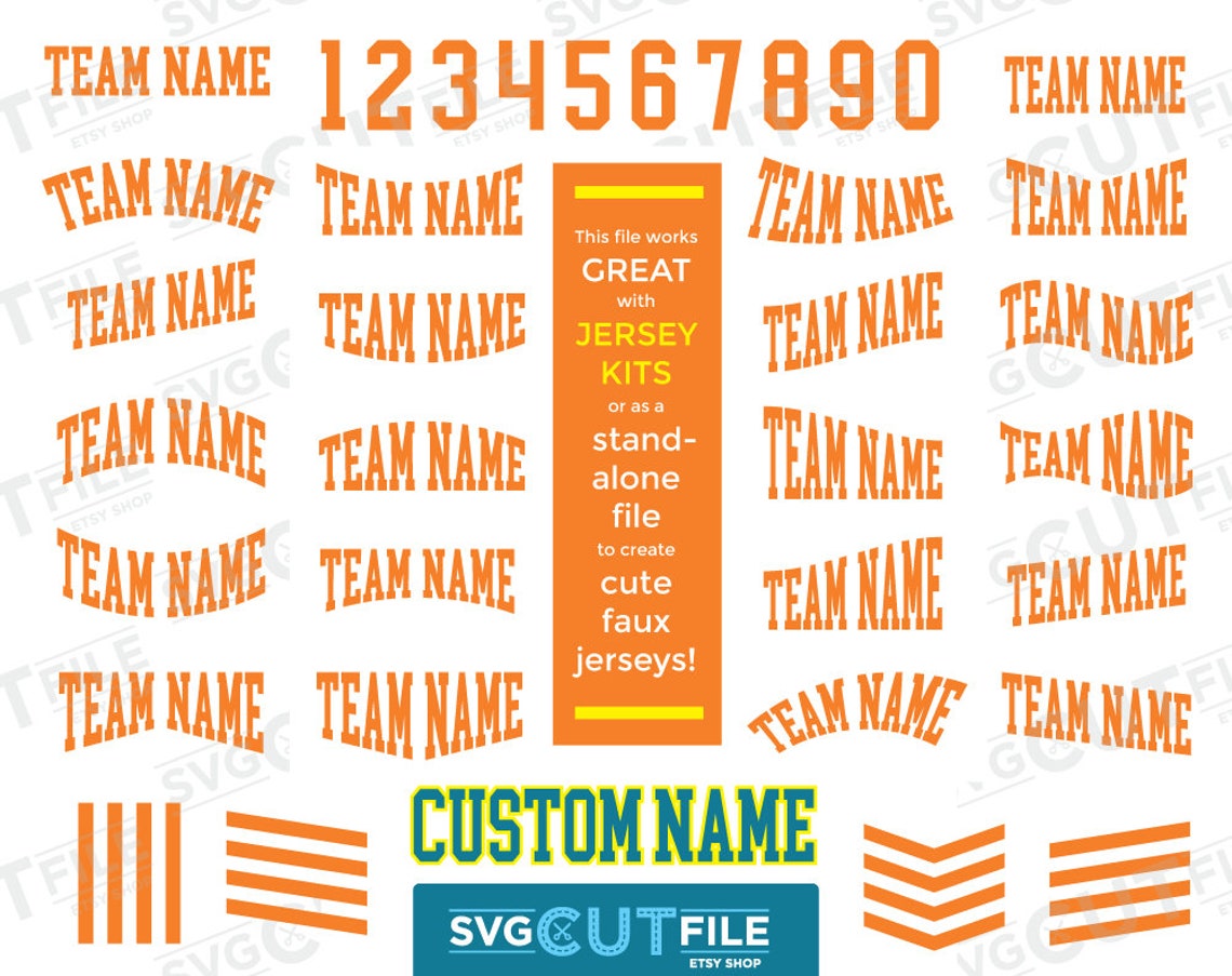 Custom Sports Team Name SVG Set: Sport Team Name Svg | Etsy