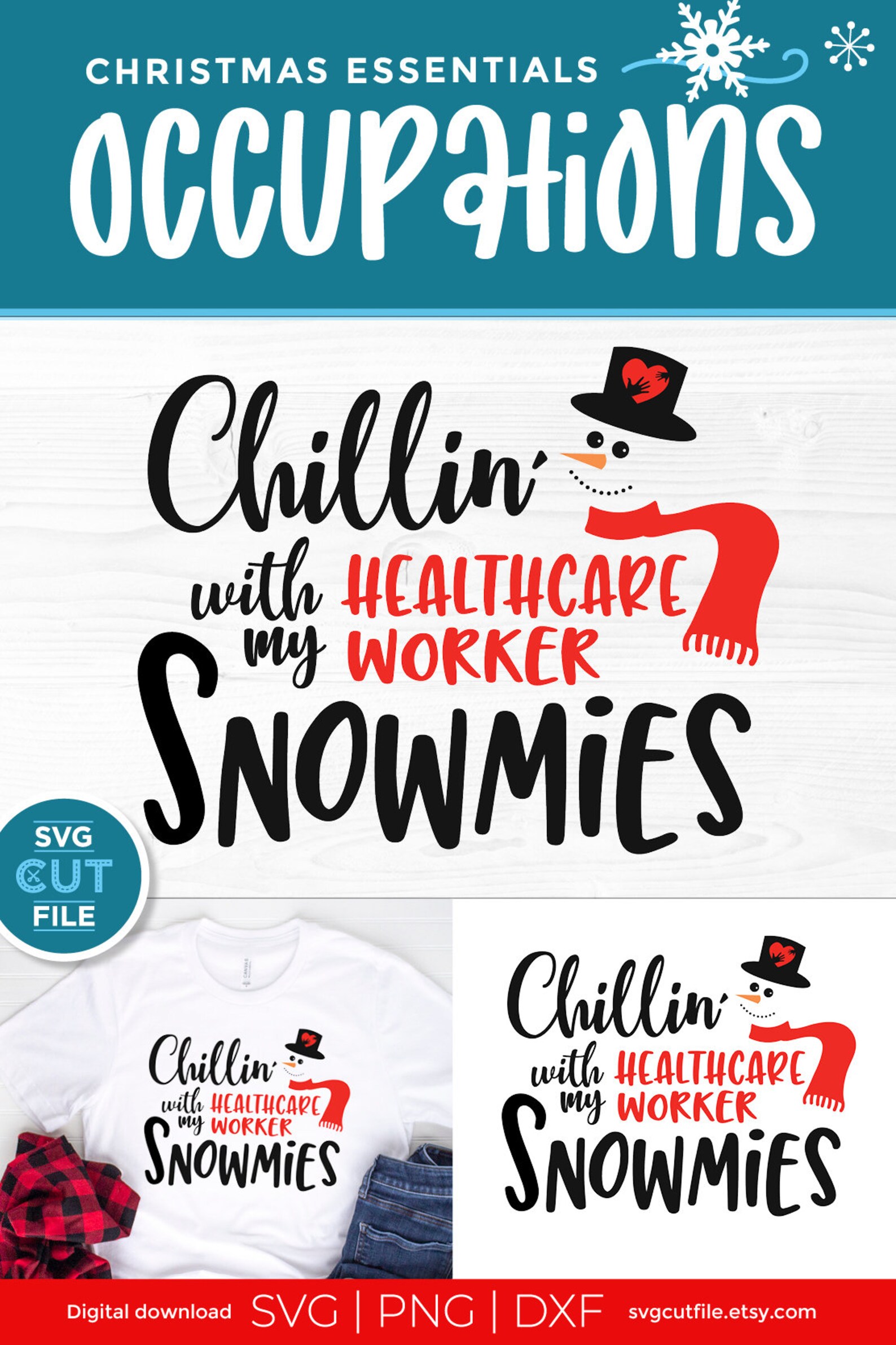 Christmas Healthcare Worker Svg, Christmas Health Care Worker Svg ...