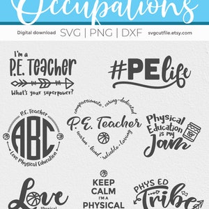 PE Teacher Svg, Physical Education Svg, Phys Ed Teacher Svg, Svg Bundle ...