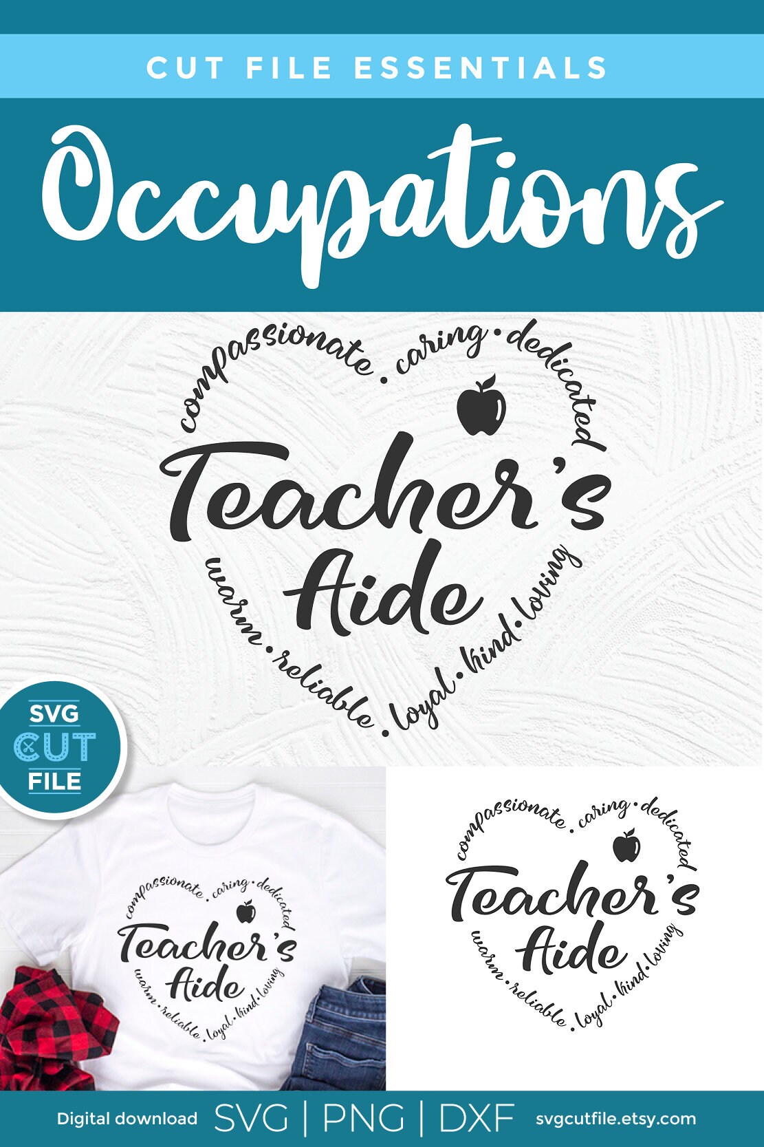 Teacher's Aide Svg Teacher Aid Svg Teacher's Aid | Etsy