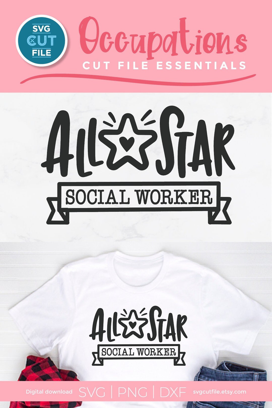 Social Worker Svg, Social Work Svg, All Star Social Worker, Gift Svg ...