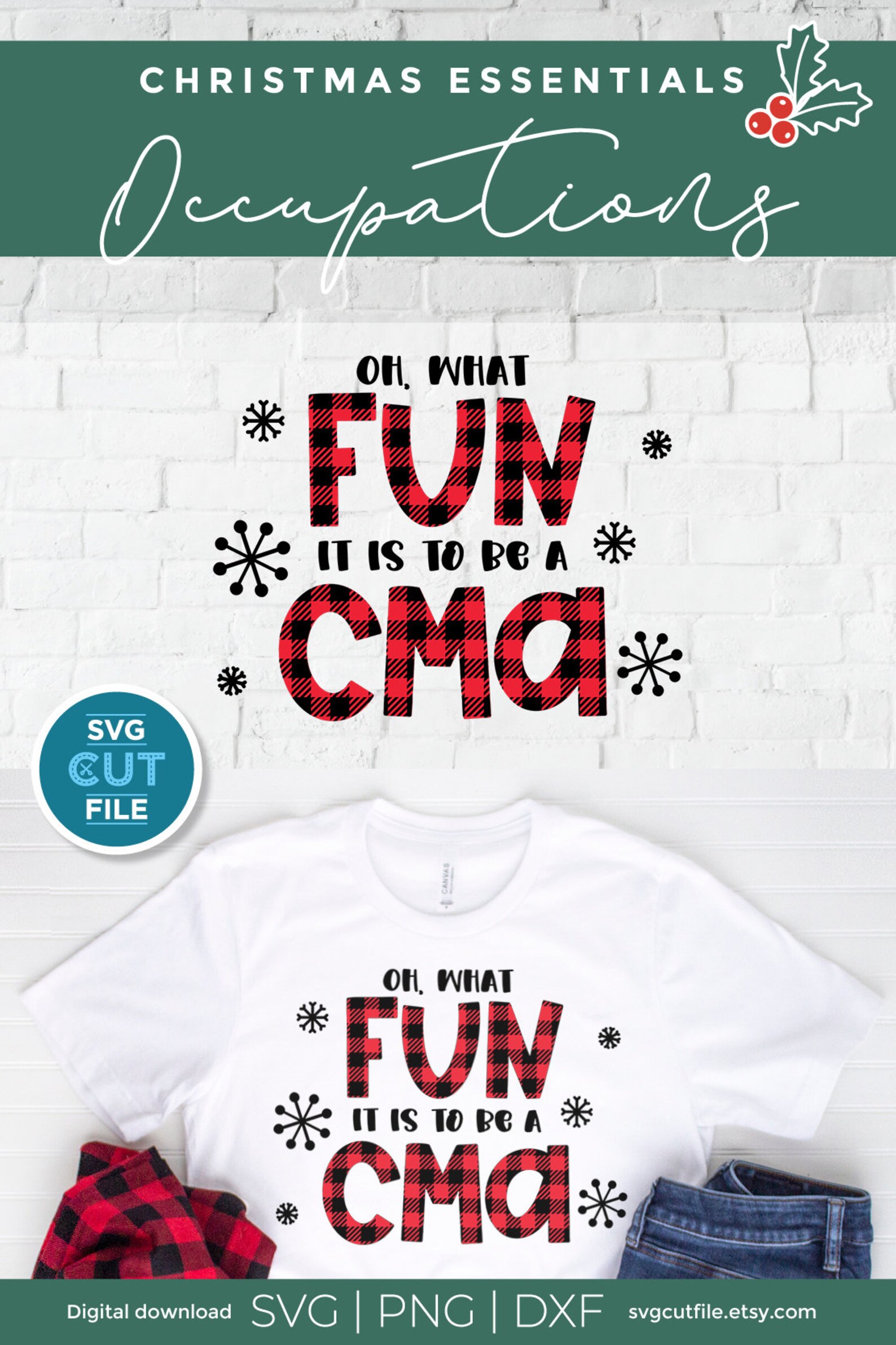 Christmas CMA Svg, CMA Christmas Svg, Holiday Certified Medical ...