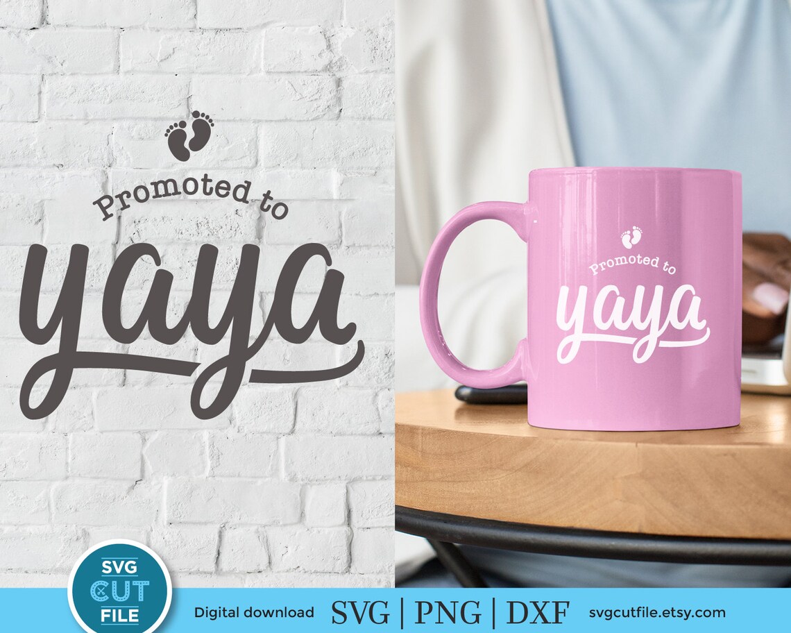 Yaya Svg Promoted to Yaya Svg New Grandma Svg Baby - Etsy