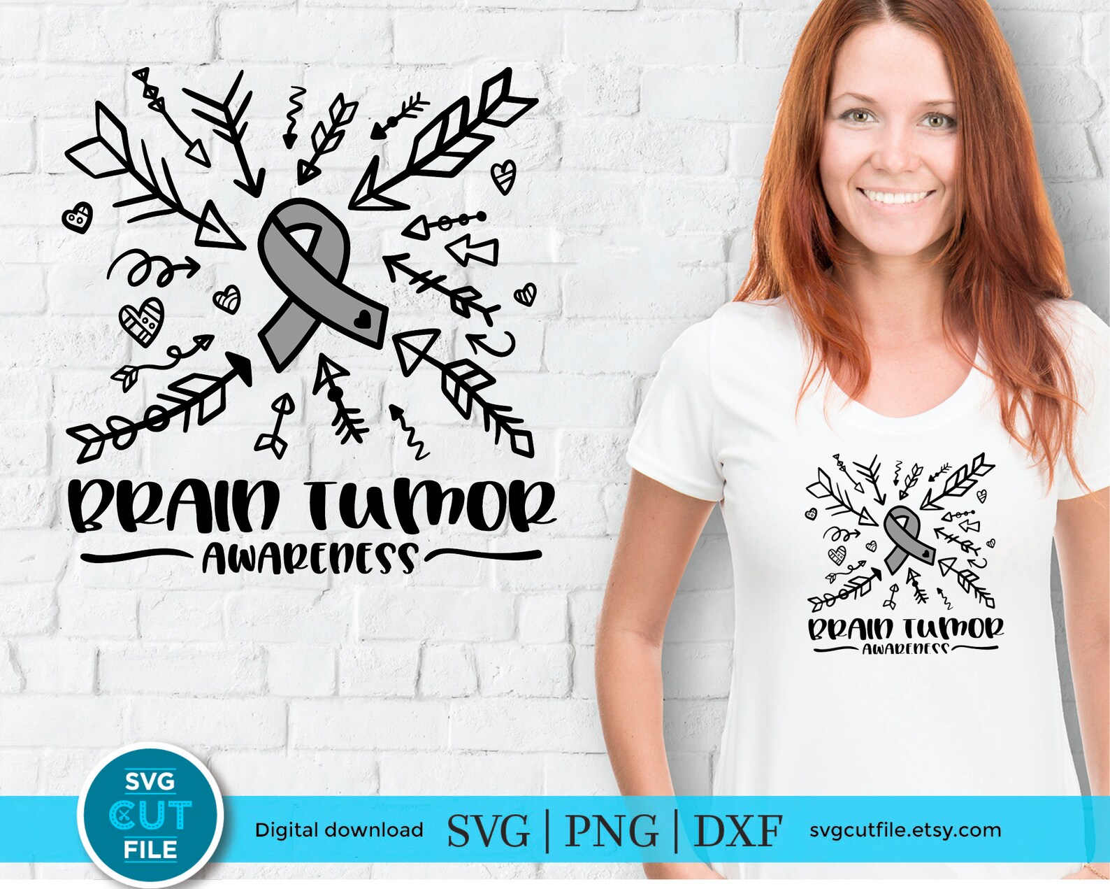 Brain Tumor Svg Brain Tumor Awareness Svg Svg Dxf Png | Etsy