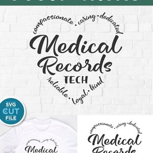 Medical Records Tech Svg, Specialist Svg, Medical Records Technician ...