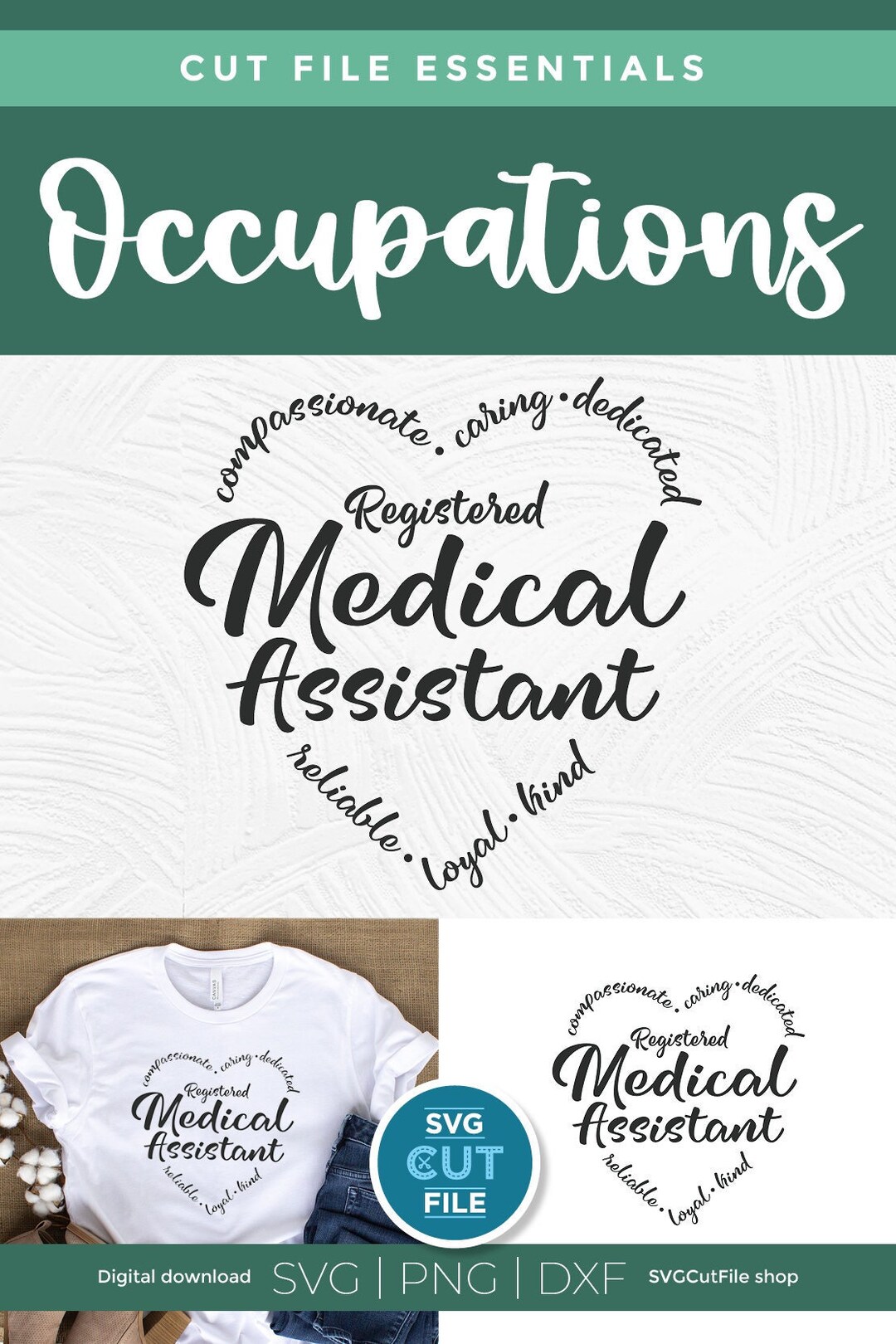 Registered Medical Assistant Svg, RMA Svg, Heart Svg, RMA Life, RMA ...