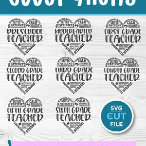 Teacher Svg Bundle, First Grade Teacher Svg, 1st Grade, First Grade Kit ...