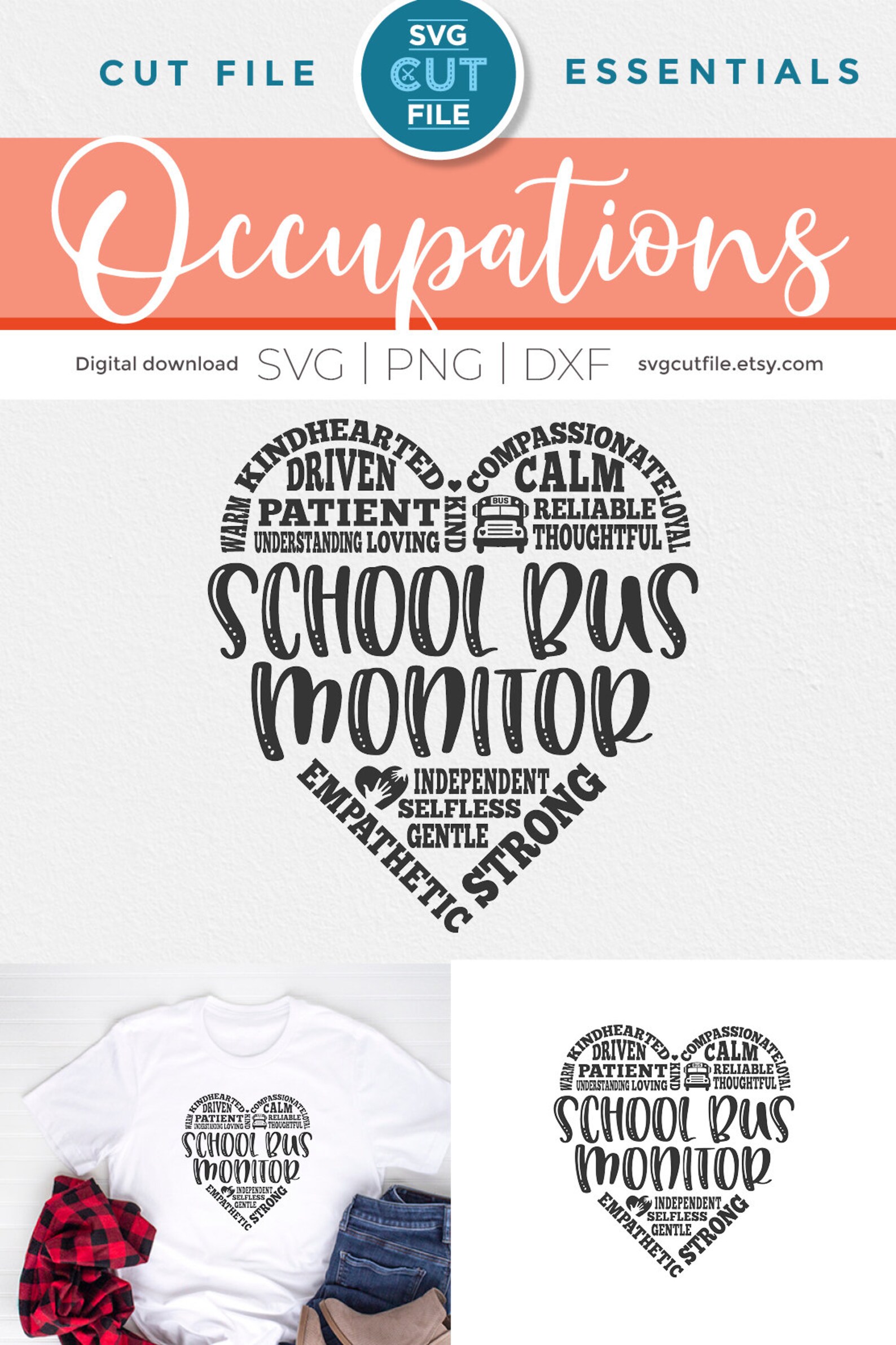 School Bus Monitor svg School Bus Attendant schoolbus | Etsy