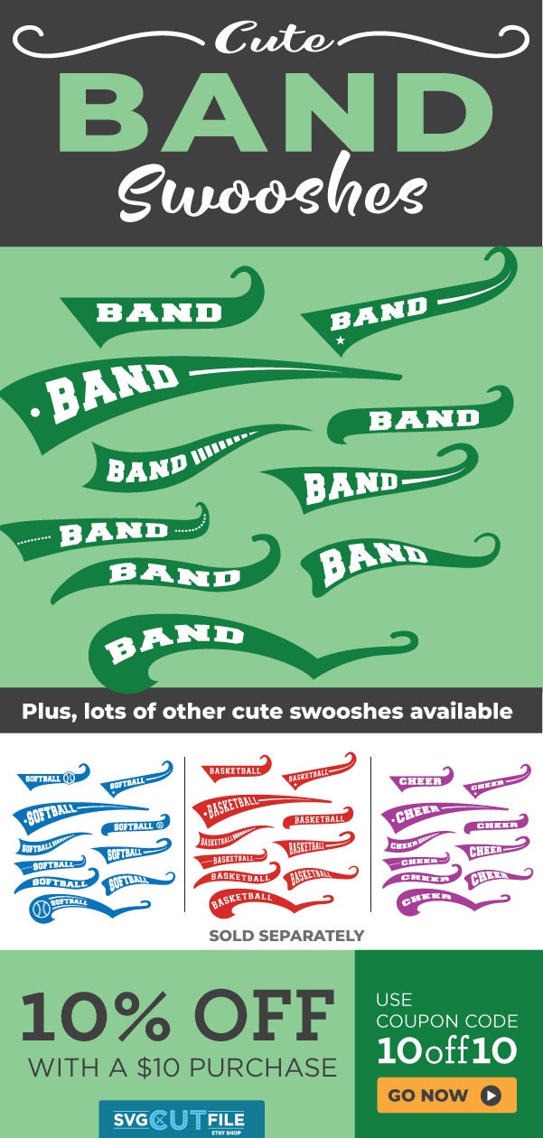Band Svg, Band Camp Svg, Marching Band Svg, Swoosh Svg, Underline Svg ...