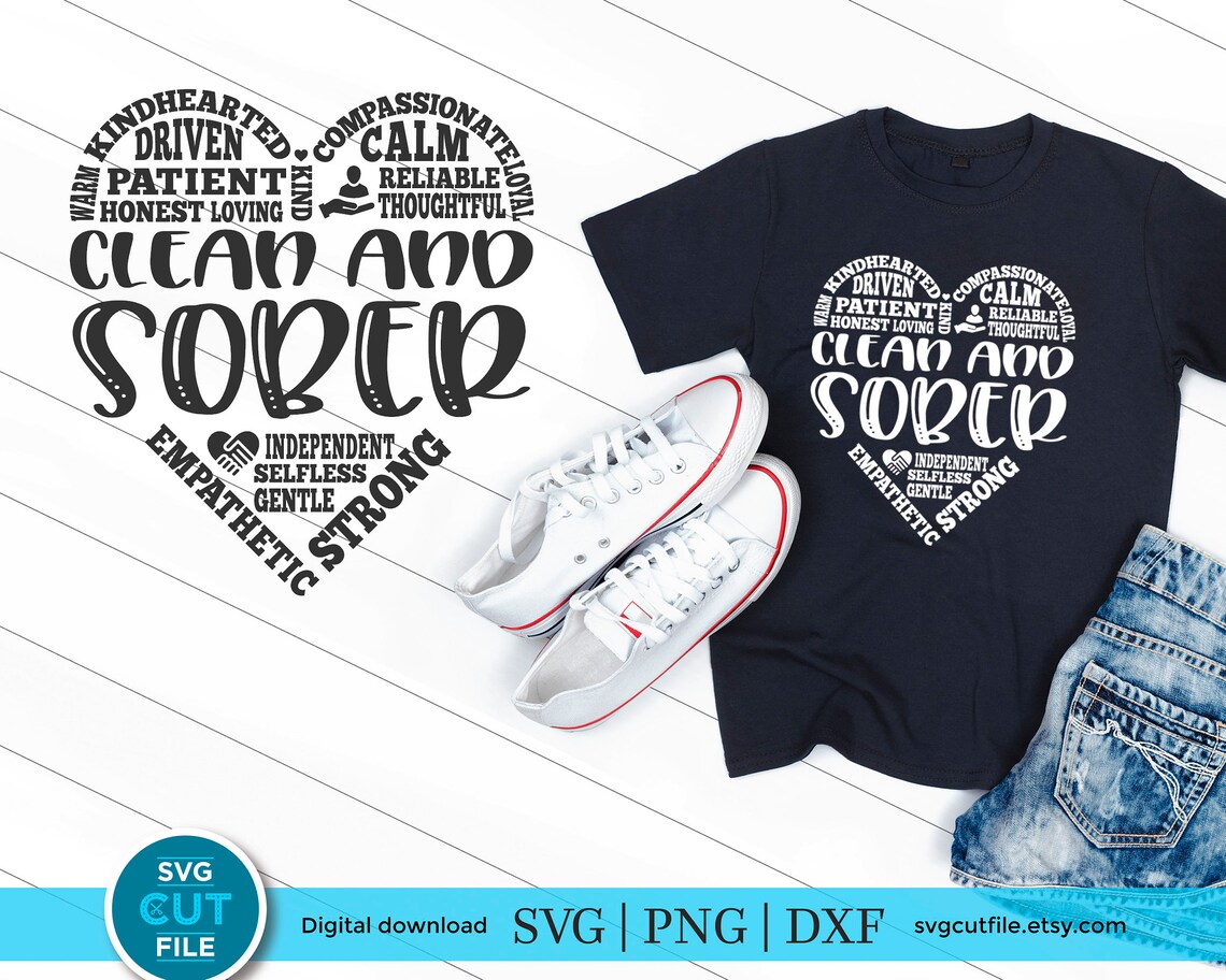 Sober Svg Clean Sober Svg Addiction Recovery Svg Clean Svg - Etsy