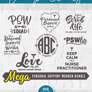 Personal Support Worker Svg, Psw Svg, Caregiver Svg, Psw Bundle Svg ...