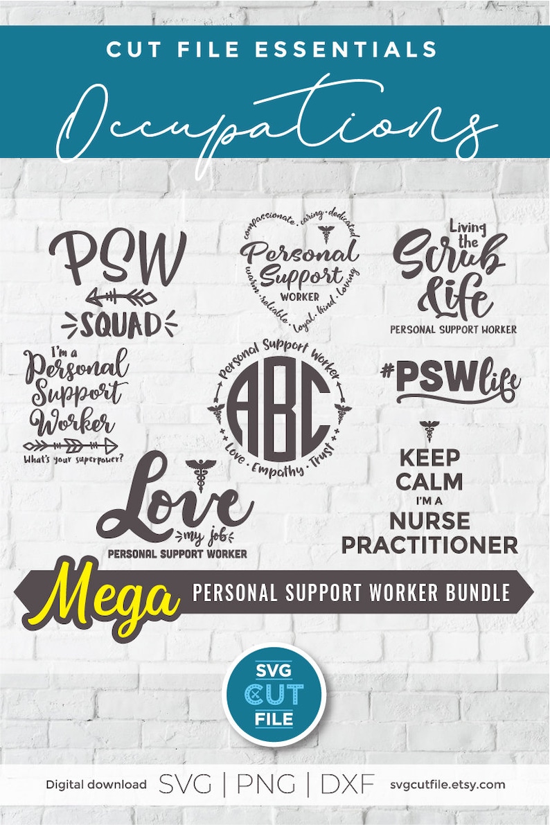 Personal Support Worker Svg, Psw Svg, Caregiver Svg, Psw Bundle Svg ...
