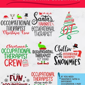 Christmas Occupational Therapist Svg Bundle, OT SVG, Occupational ...