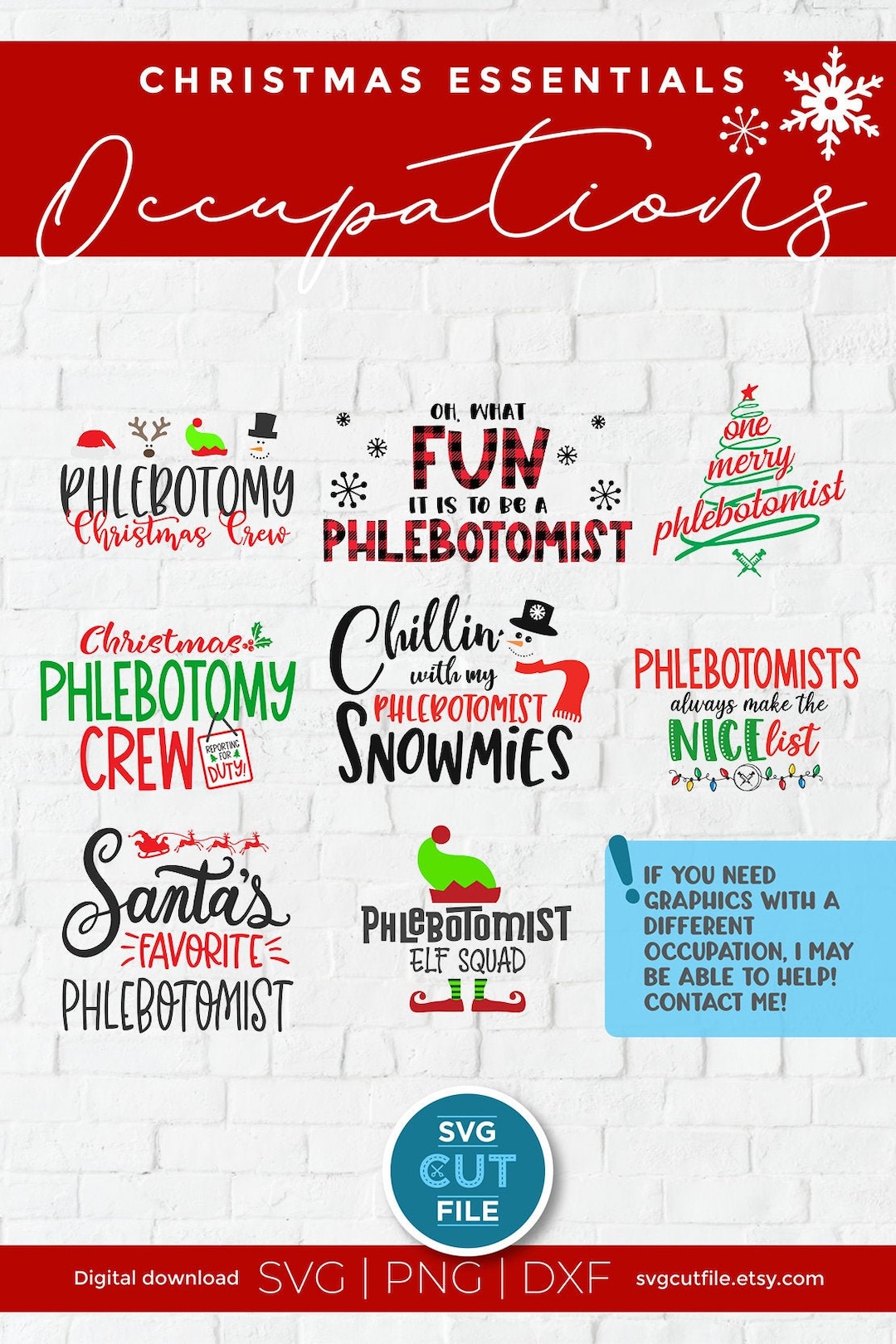 Christmas Phlebotomist Svg Bundle, Phlebotomist SVG, Christmas ...