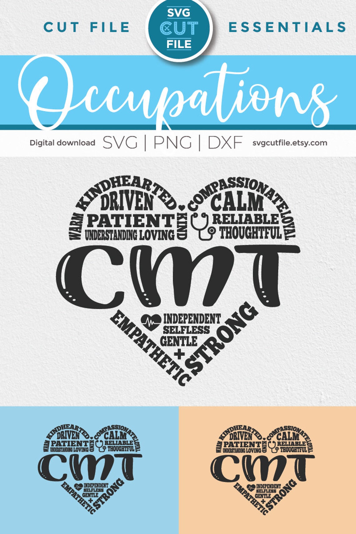 Certified Medical Tech Svg CMT Svg CMT Life Medical | Etsy