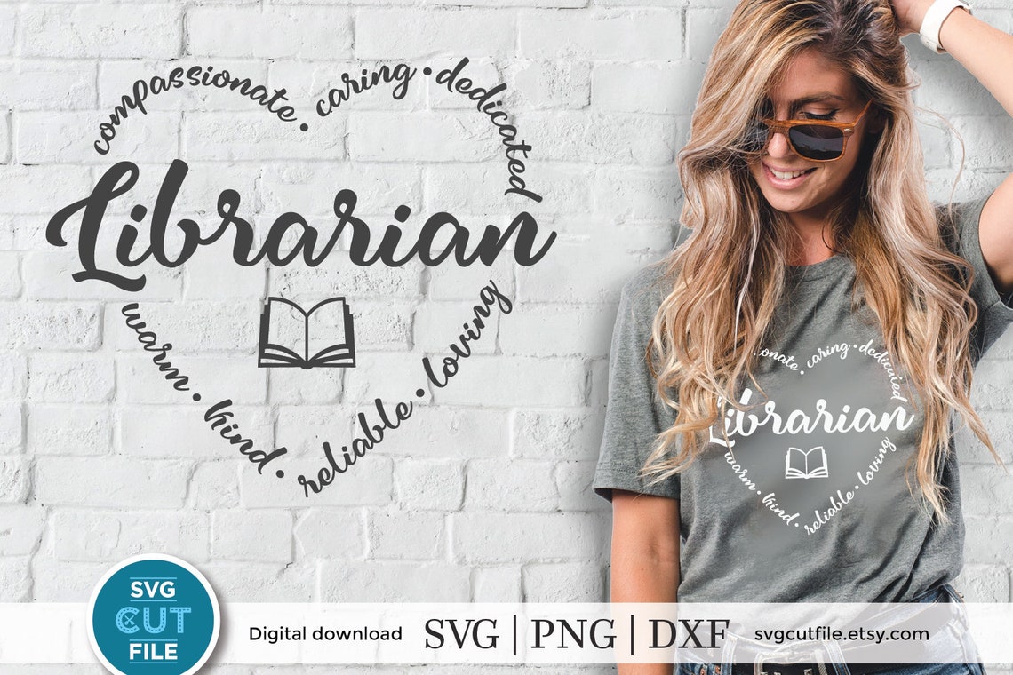 Librarian Svg School Librarian Svg Library Svg School | Etsy
