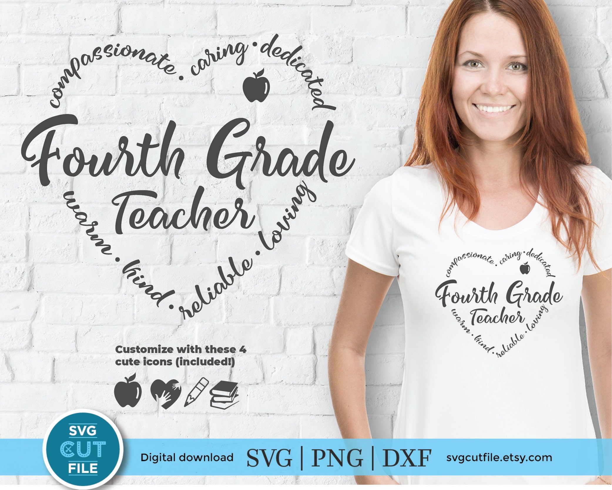 4th Grade Teacher Svg Fourth Grade Teacher Svg 4th Grade - Etsy