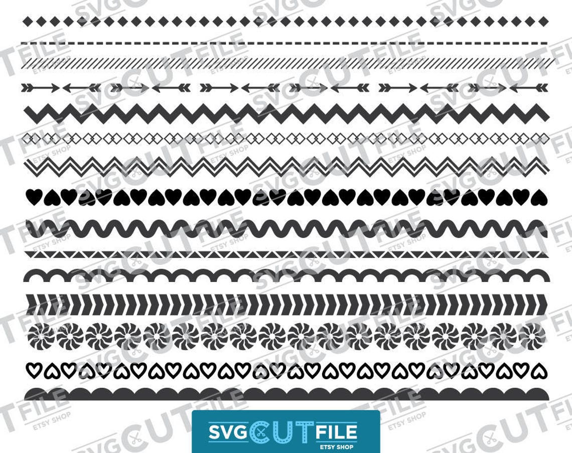 Ligne svg ligne pointillée svg bordure svg lignes svg - Etsy France