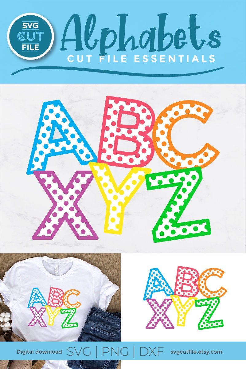 Polka Dot Letters Svg Polka Dot Font Bubble Font Svg Polka - Etsy