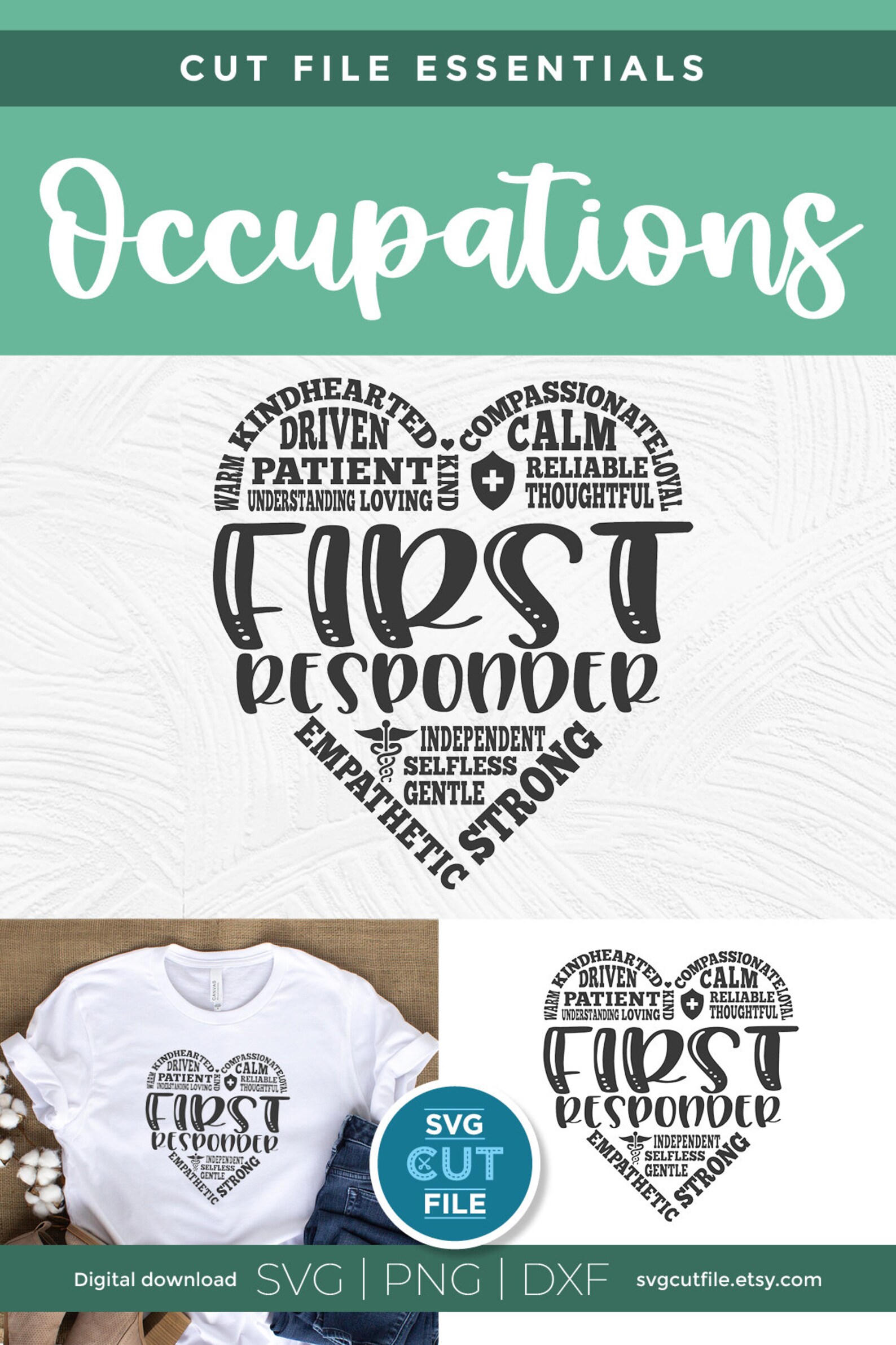 First Responder Svg Emergency Worker Emergency Services Svg | Etsy