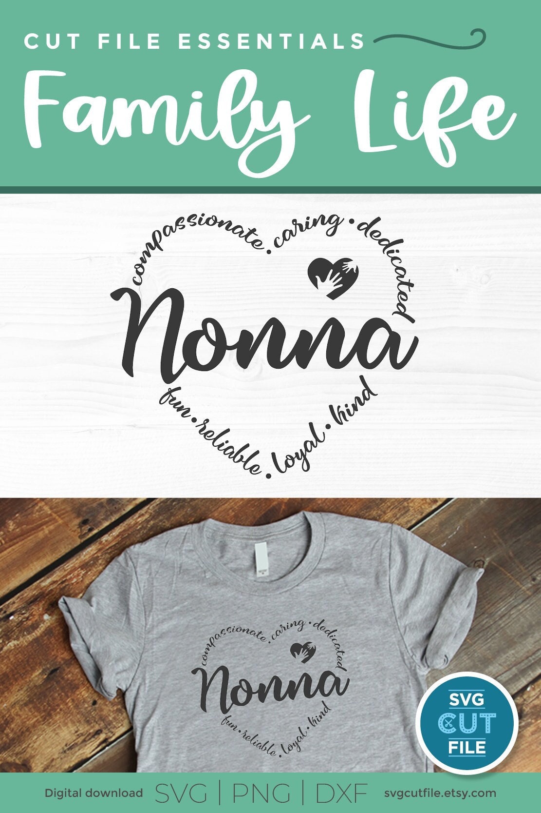 Nonna svg Oma Nonna svg Nonna Herz svg süßes Geschenk | Etsy