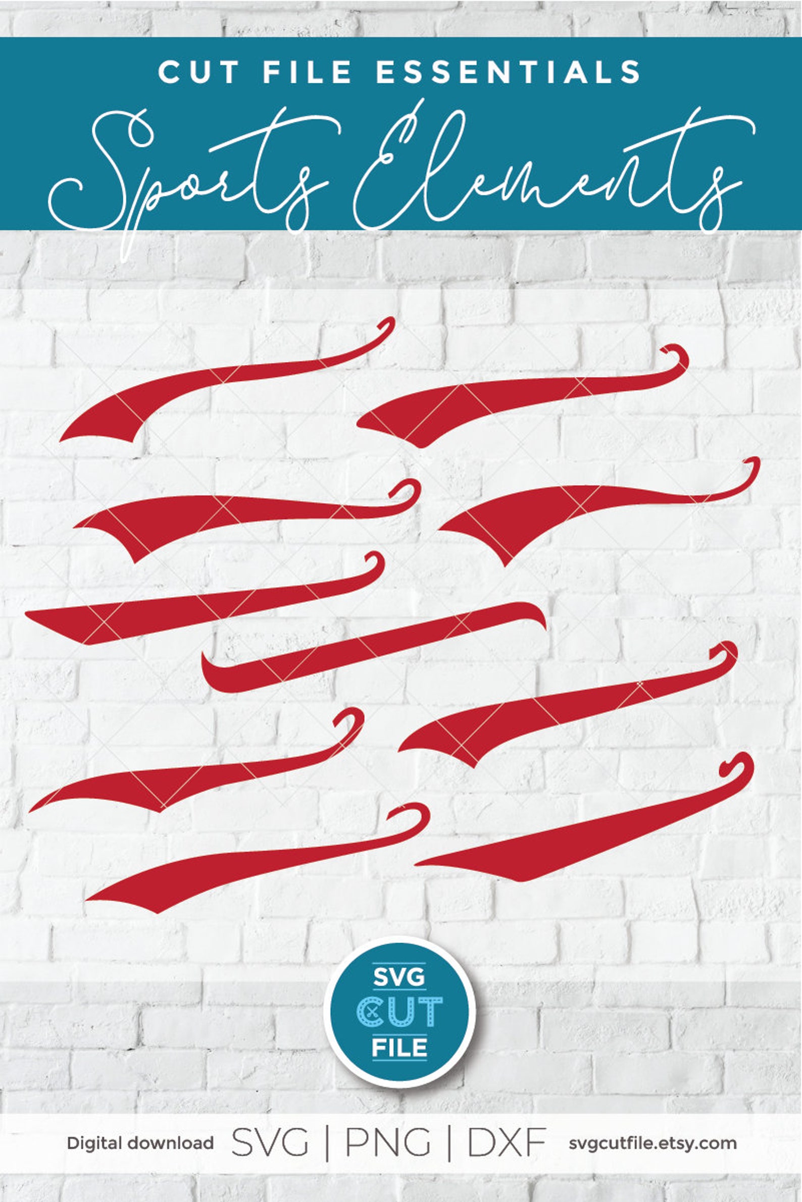 Baseball Swoosh Svg Swish Text Tail Dxf Swash Sport Tshirt - Etsy