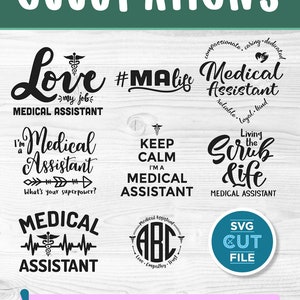 Medical Assistant Svg Bundle, MA Svg, Heart Svg, Subway Art Svg, MA ...