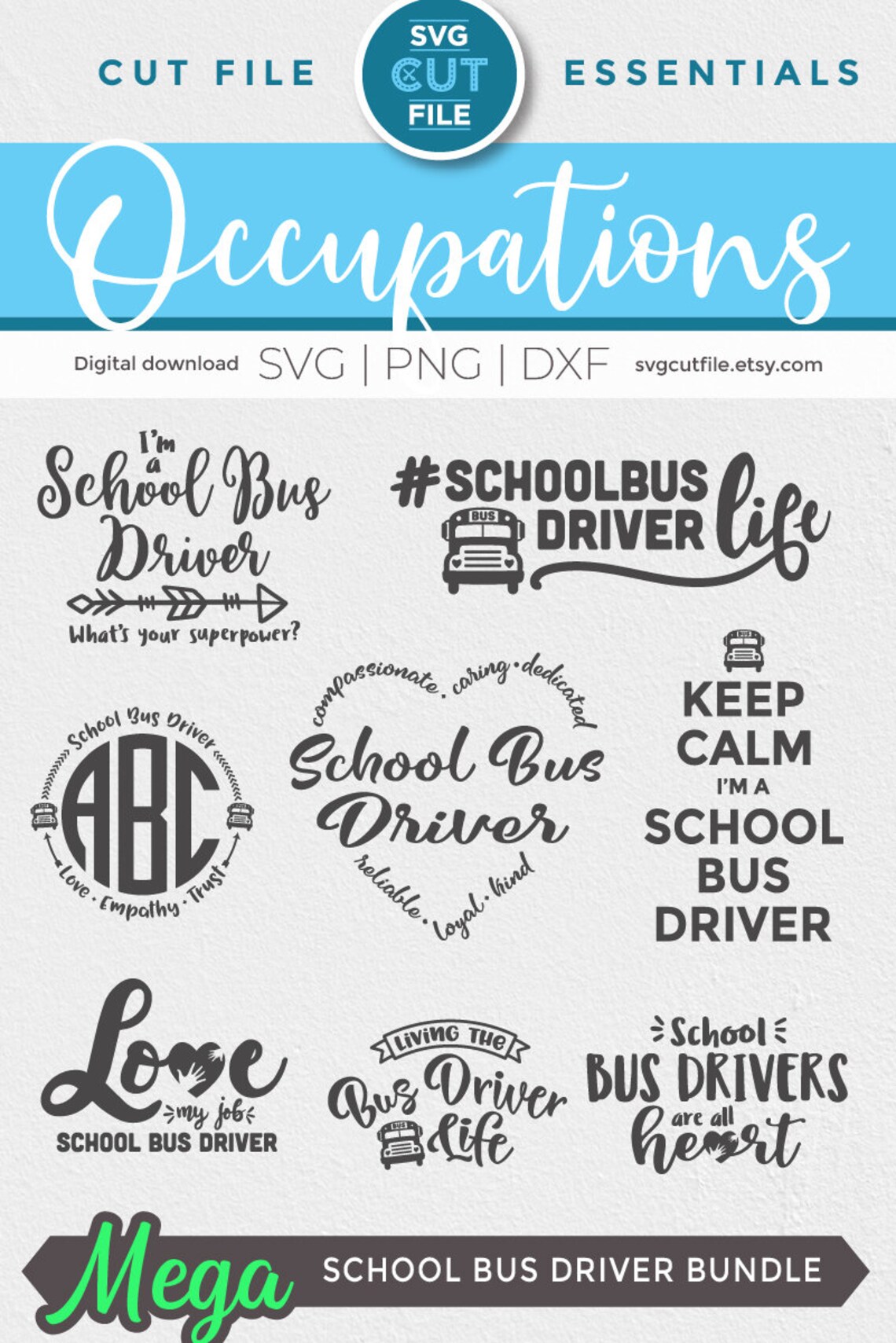 Bus Driver Svg Bundle Bus Driver Svg Back to School - Etsy