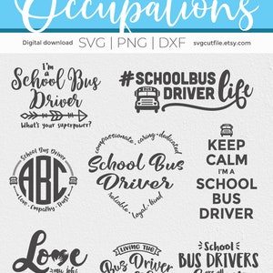 Bus Driver Svg Bundle, Bus Driver Svg, Back to School, Appreciation ...