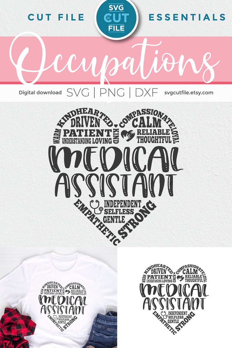 Medical Assistant Svg MA Svg Heart Svg MA Life MA Gift - Etsy