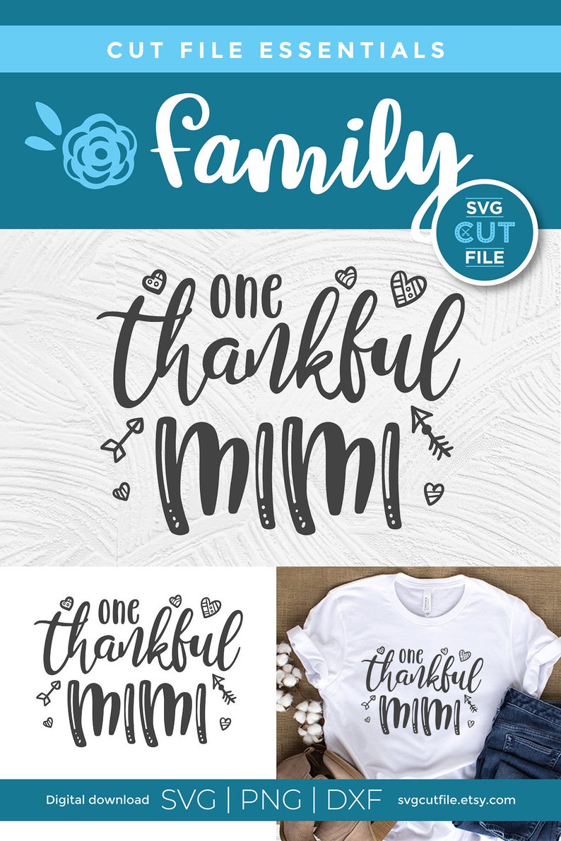 Mimi Svg, One Thankful Mimi Svg, Call Me Mimi Svg, Cute Gift, Mother's ...
