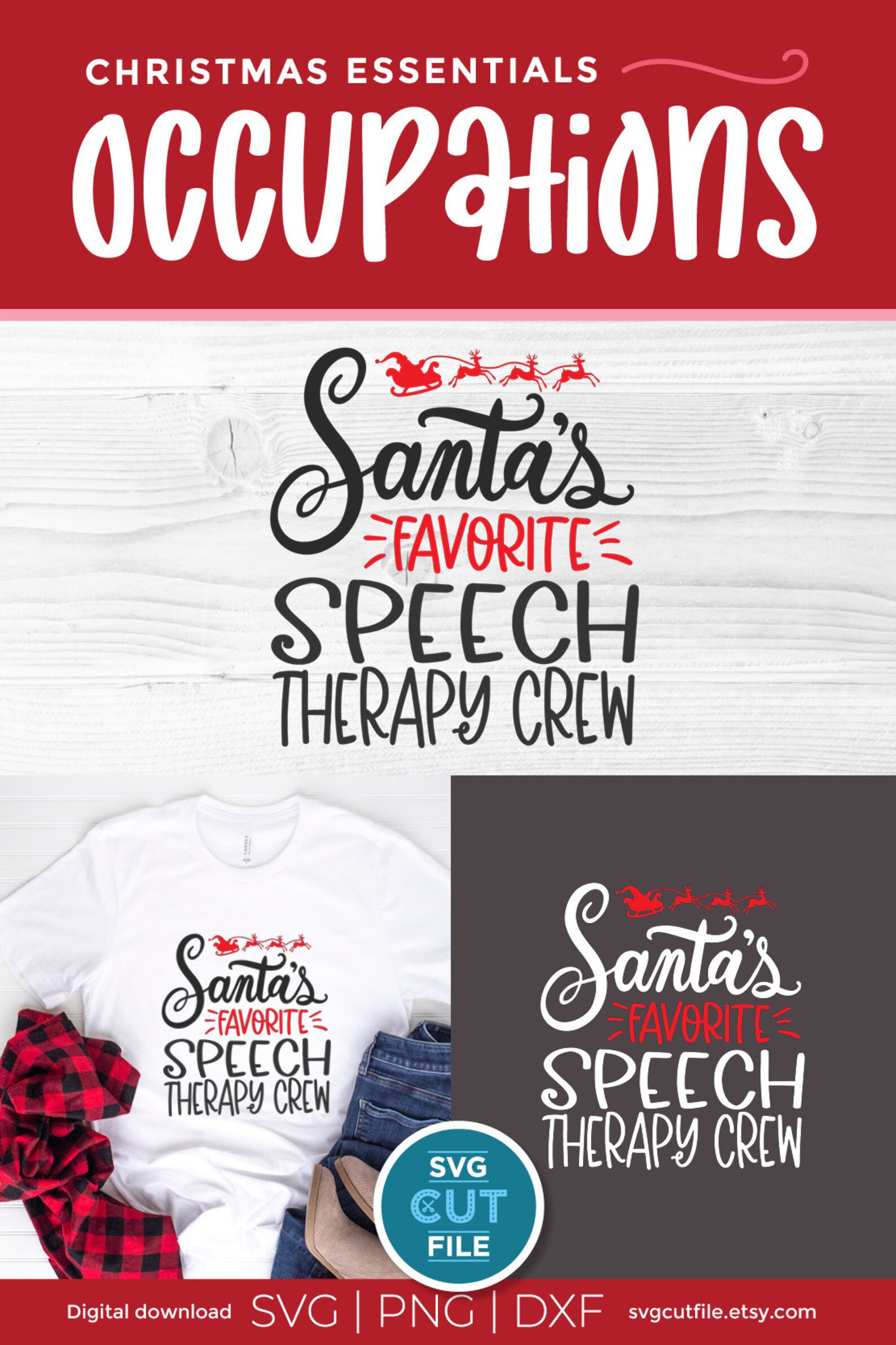 Christmas Speech Therapy Svg Santas Favorite Speech Therapy - Etsy