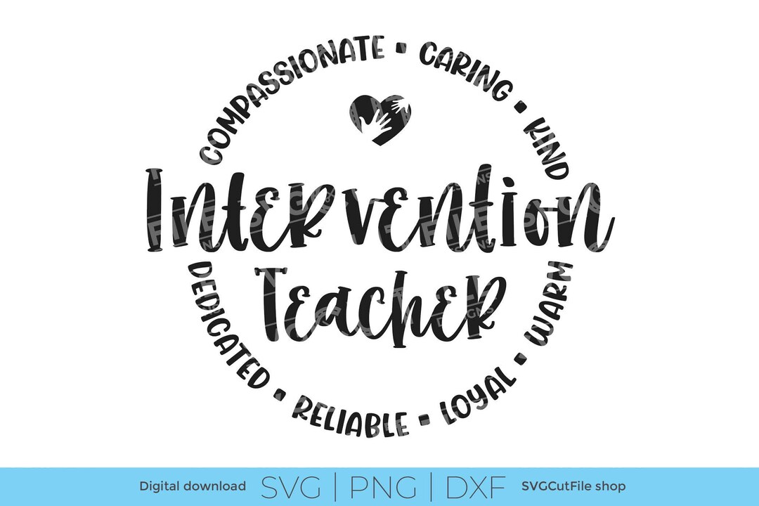 Intervention Teacher Svg, Intervention Specialist, Academic ...
