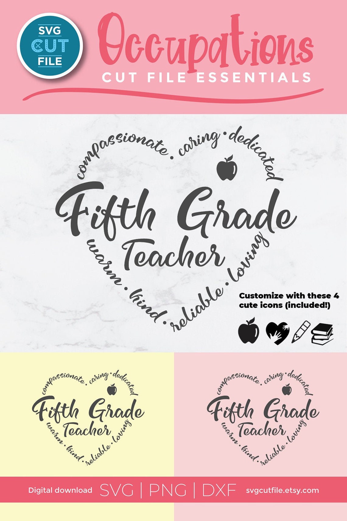 5th Grade Teacher Svg Fifth Grade Teacher Svg 5th Grade - Etsy