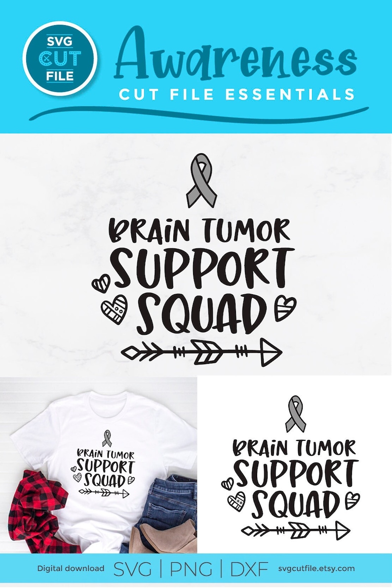 Brain Tumor Svg Brain Tumor Awareness Svg Svg Dxf Png | Etsy