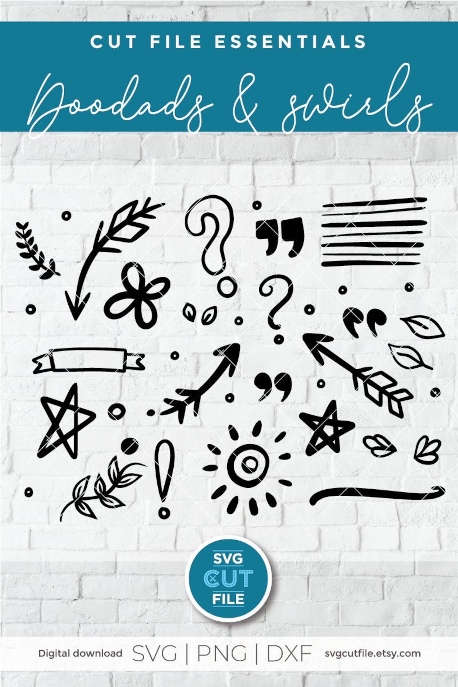 Swoosh SVG or Question Mark Svg Squiggle & Arrow Svg - Etsy