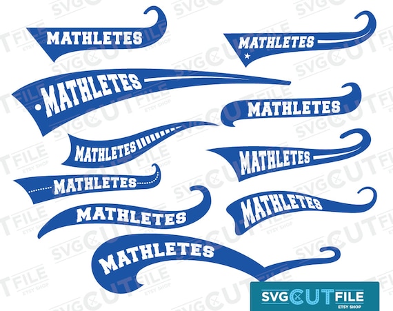 Mathlete svg mathletes svg math svg swoosh svg underline | Etsy