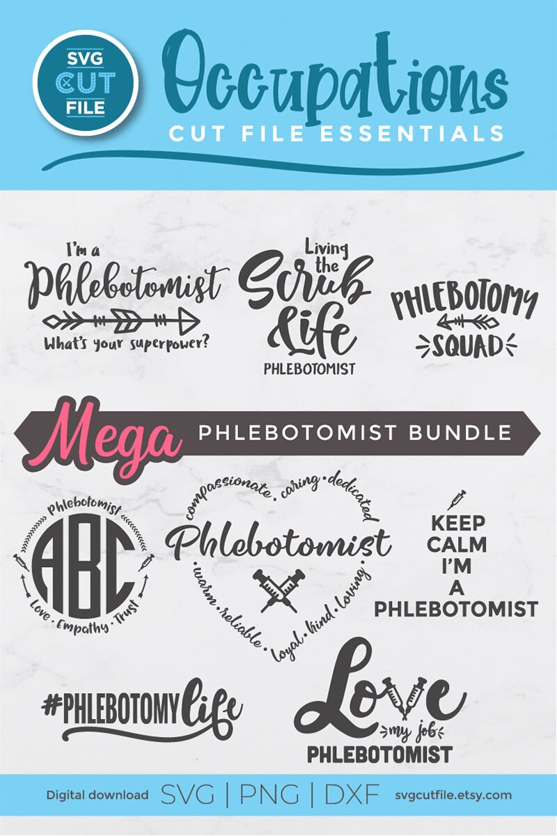 Phlebotomist Svg Phlebotomy Svg Bloodwork Svg Blood Work | Etsy