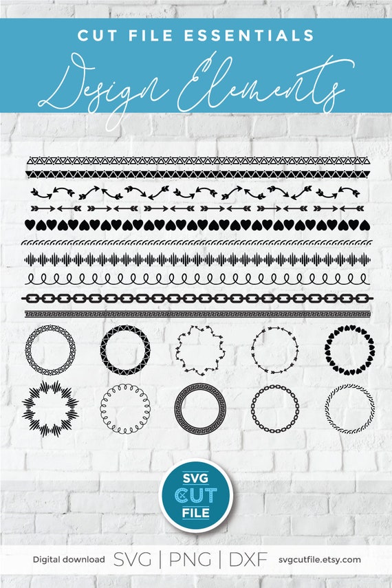 Divider Line Borders Svg Circle Frames Svg Chain Svg - Etsy Canada
