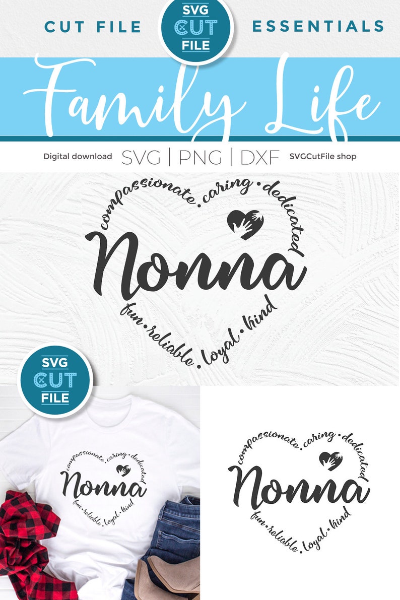 Nonna Svg Grandma Nonna Svg Nonna Heart Svg Cute Gift - Etsy