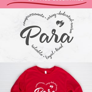 Paraprofessional Svg, Para Svg, Paraprofessional Heart Shape Svg ...