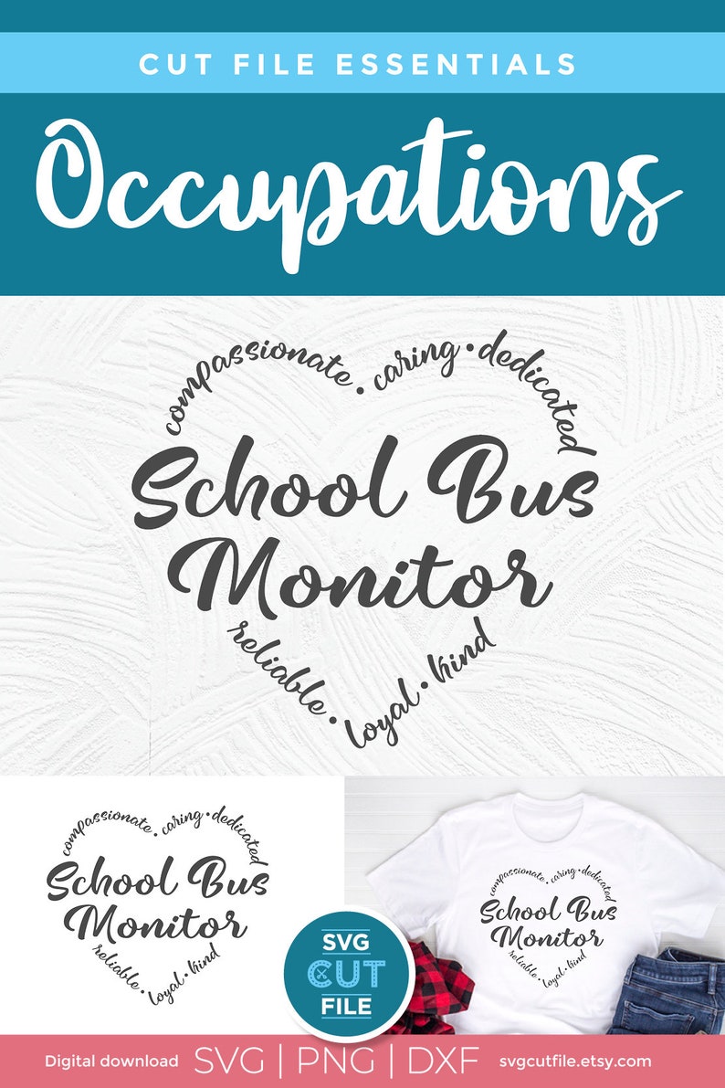 School Bus Monitor Svg School Bus Attendant Schoolbus - Etsy