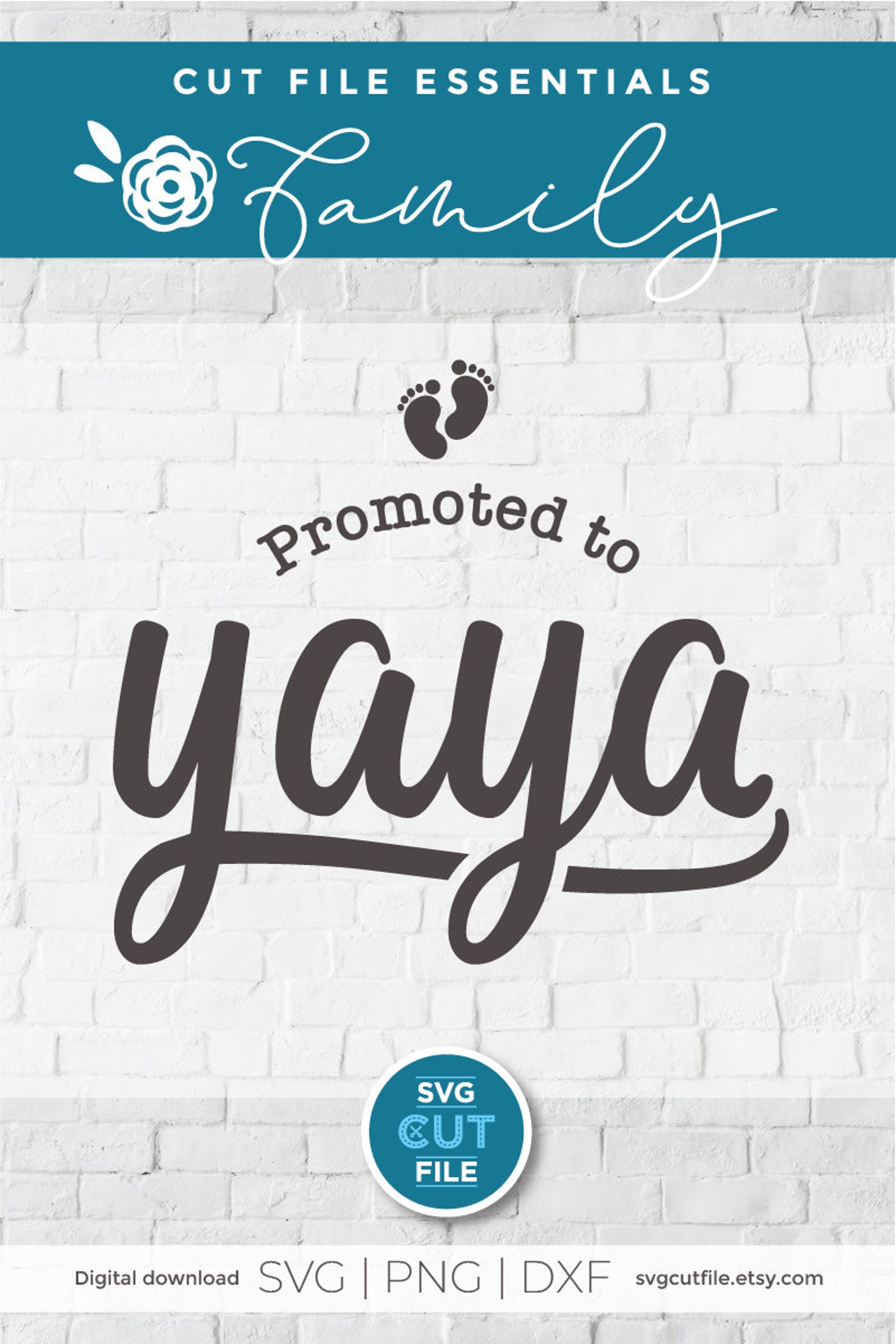 Yaya Svg Promoted to Yaya Svg New Grandma Svg Baby | Etsy